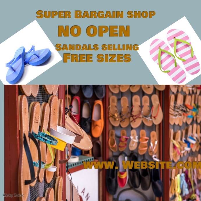 Sandals shop flyer Template | PosterMyWall