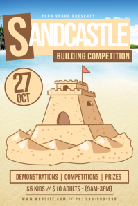 Sandcastle Competition Poster Template | PosterMyWall