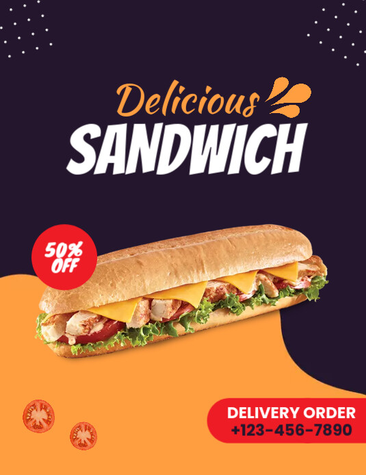 Sandwich Flyer Template | PosterMyWall
