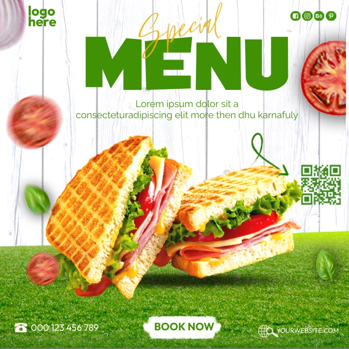 Copy of Sandwich Menu | PosterMyWall