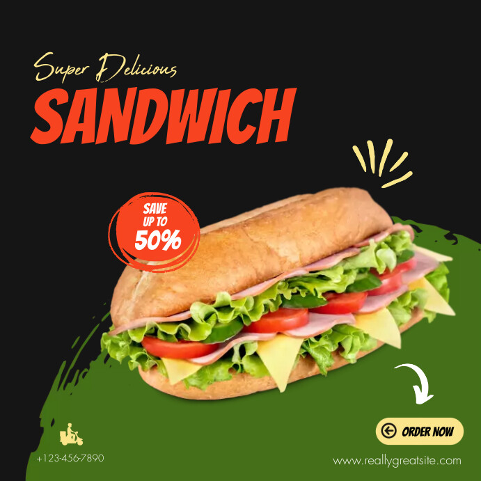 SANDWICH MENU FLYERS TEMPLATE | PosterMyWall