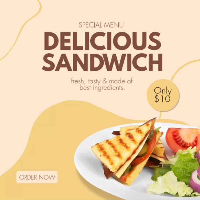 SANDWICH MENU FLYERS TEMPLATE | PosterMyWall