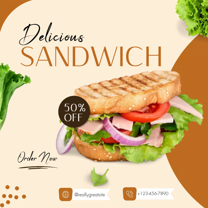 SANDWICH MENU FLYERS TEMPLATE | PosterMyWall