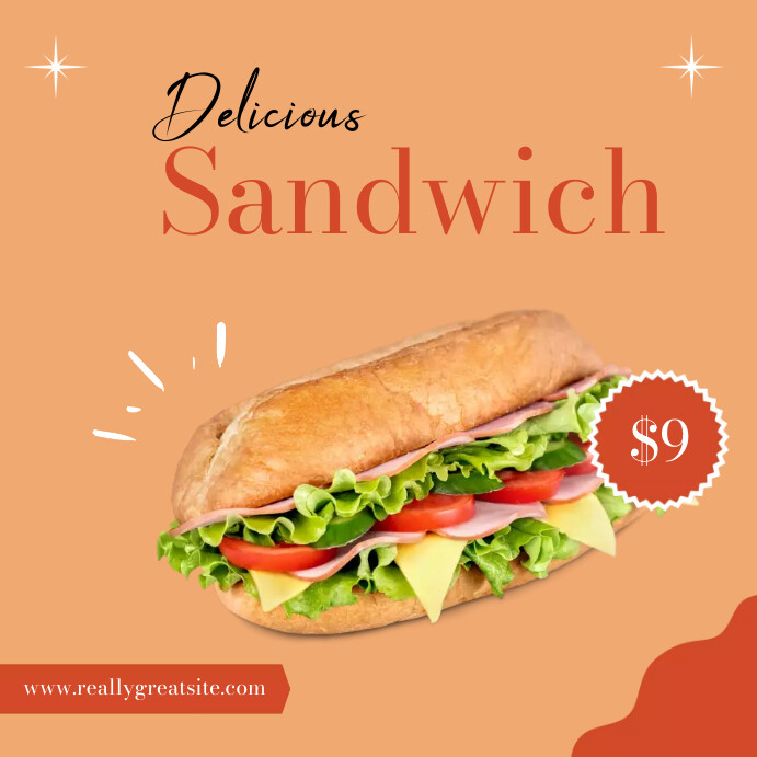 SANDWICH MENU TEMPLATE | PosterMyWall