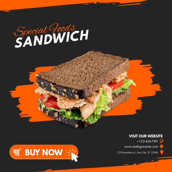 SANDWICH MENU TEMPLATE | PosterMyWall