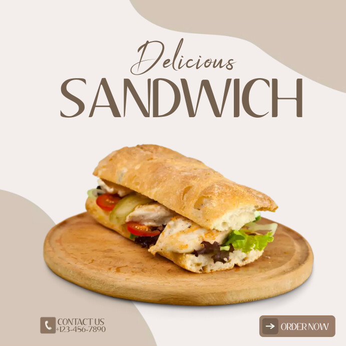 Plantilla de SANDWICH MENU TEMPLATE | PosterMyWall