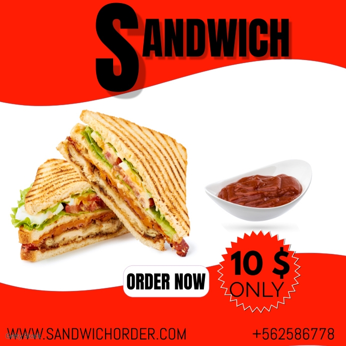 Sandwich Sale Retail Template | PosterMyWall
