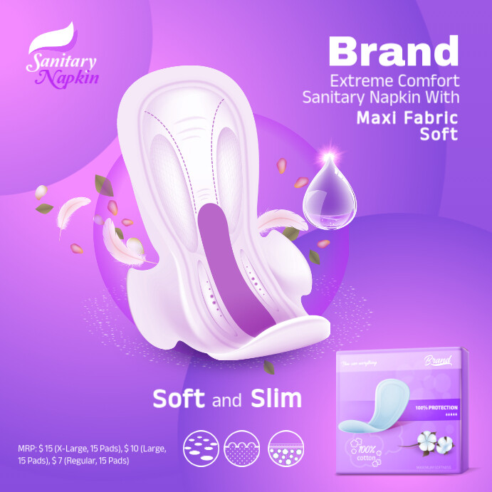 Copy of Sanitary Napkin Template | PosterMyWall