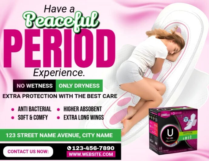 Sanitary Pads Ads Template | PosterMyWall