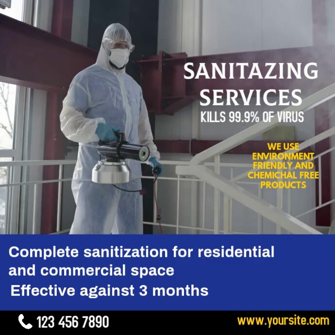 SANITAZING SERVICES TEMPLATE | PosterMyWall