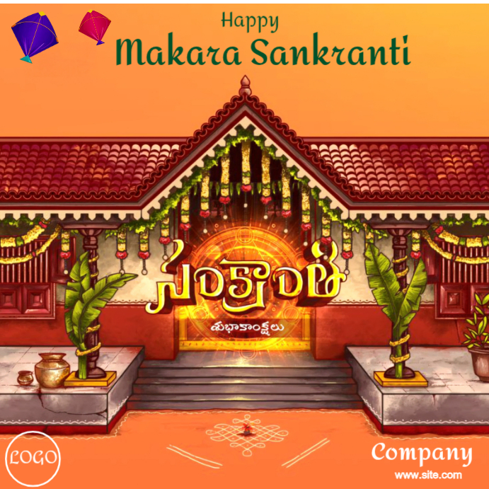 Copy of Sankranti free telugu and english wishes template editable ...