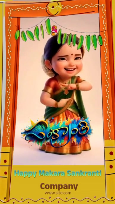 Sankranti telugu video ai template free editable for schools and ...