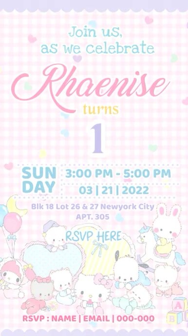 Sanrio birthday invitation Template | PosterMyWall