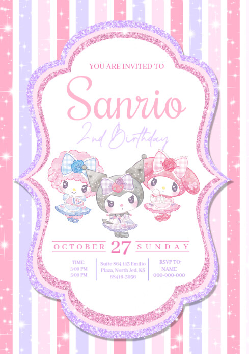 Modèle Sanrio | PosterMyWall