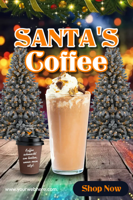 Santa's Coffee Template | PosterMyWall