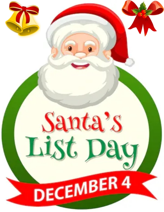 Santa's list day flyer Template | PosterMyWall