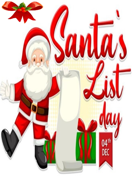 Santa's list day flyer Template | PosterMyWall