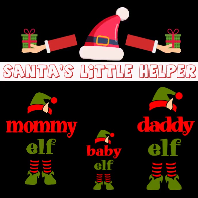Santa's Little Helper Template | PosterMyWall