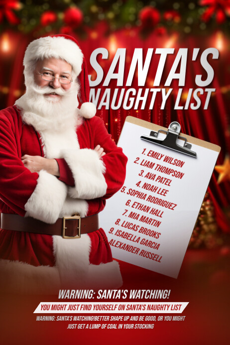 Copy of SANTA'S NAUGHTY LIST | PosterMyWall