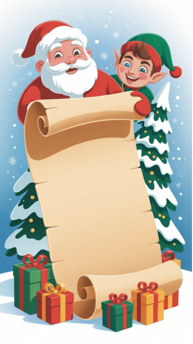 Santa & Elf Christmas Flyer Background Template | PosterMyWall