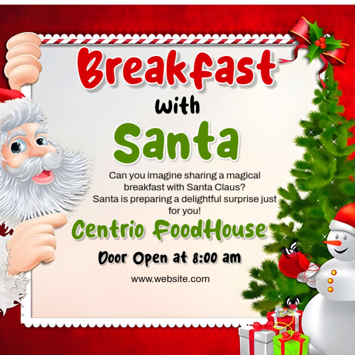 santa break fast Template | PosterMyWall