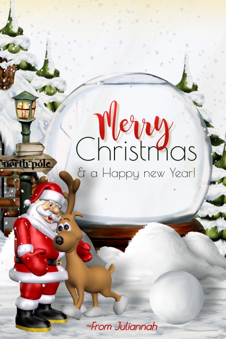 Santa Christmas Card Template | PosterMyWall