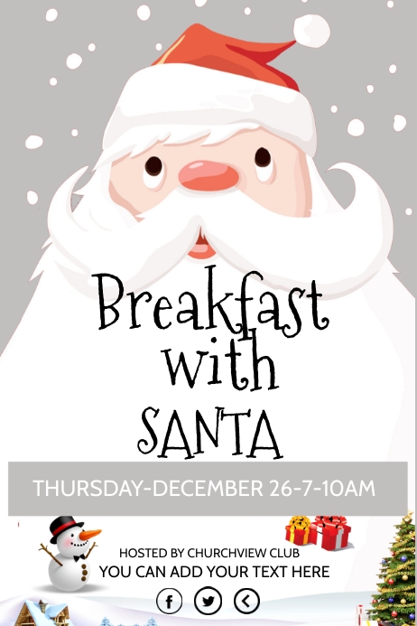 Santa Christmas poster Template | PosterMyWall