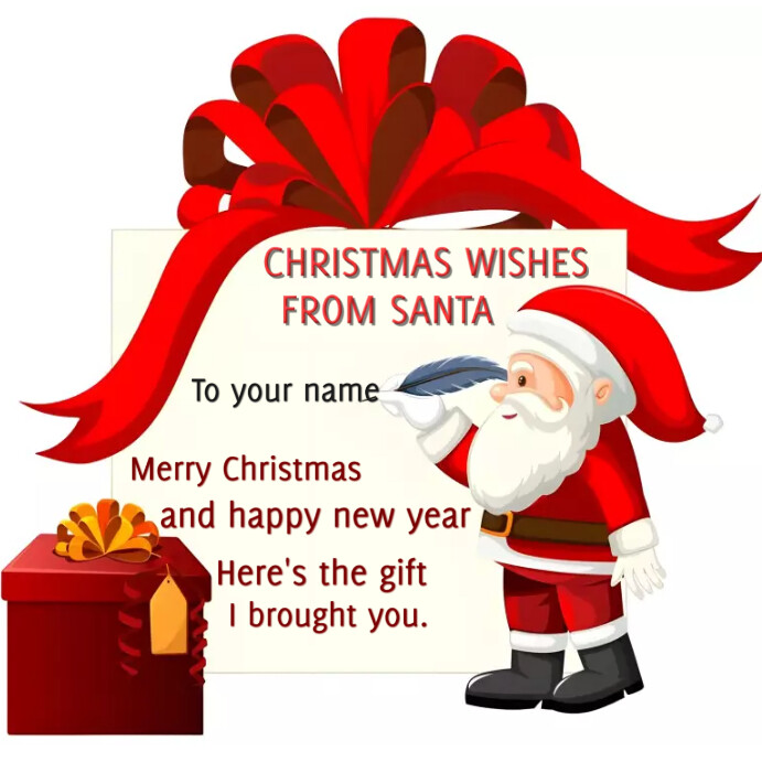 Santa Christmas wish car Template | PosterMyWall