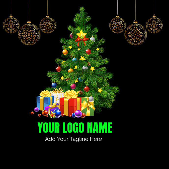 Santa Claus Christmas Day Christmas Tree, Log Template | PosterMyWall