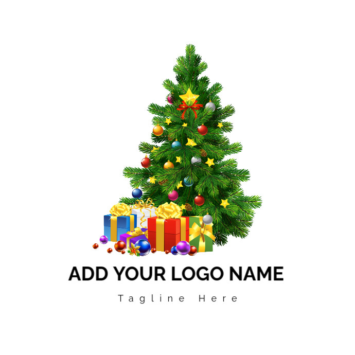 Santa Claus Christmas Day Christmas Tree Logo Template | PosterMyWall
