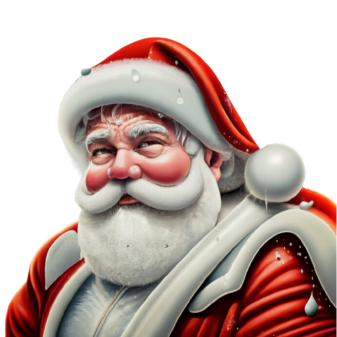 Santa Claus christmas on white background Template | PosterMyWall