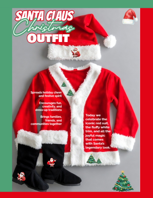 Modèle Santa Claus Christmas Outfit | PosterMyWall