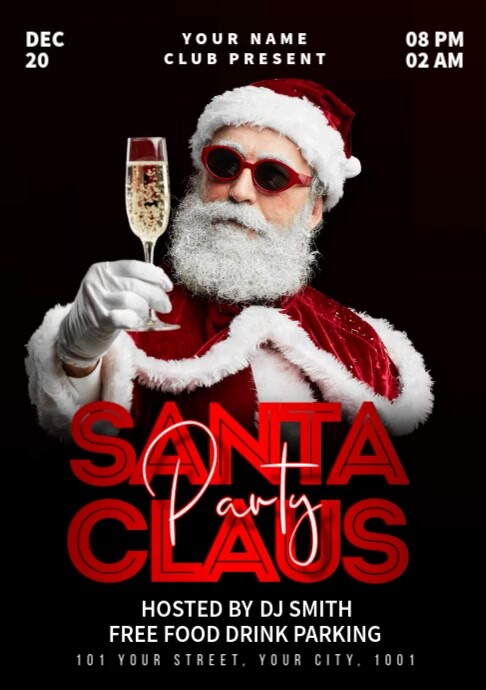 Plantilla de Santa Claus Party | PosterMyWall