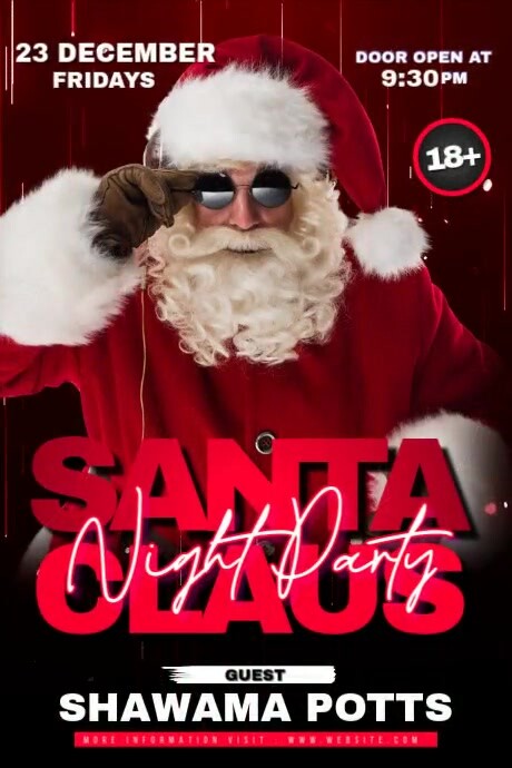Santa Claus Party Template | PosterMyWall