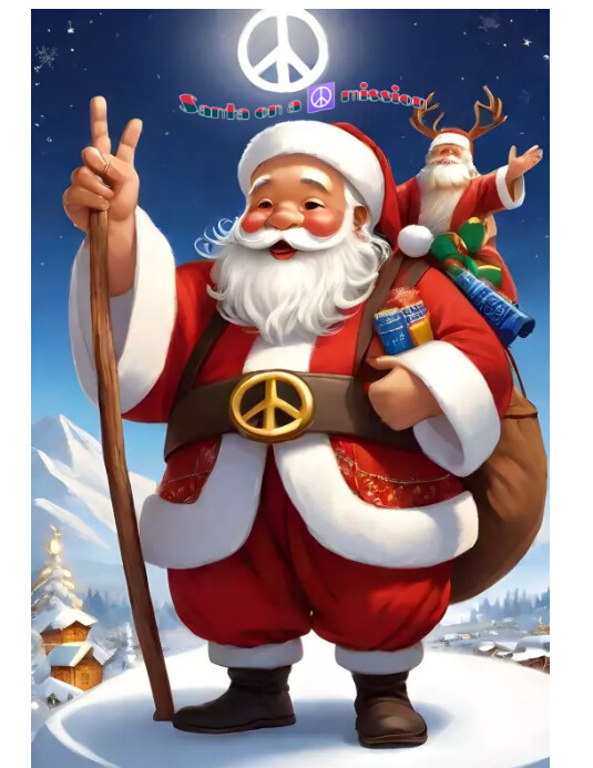 Santa Claus peace mission flyer template | PosterMyWall