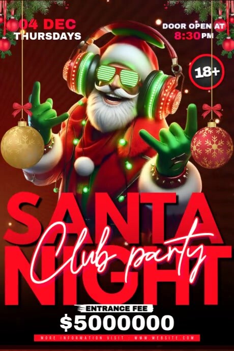 Copy of Santa Club Night Party | PosterMyWall