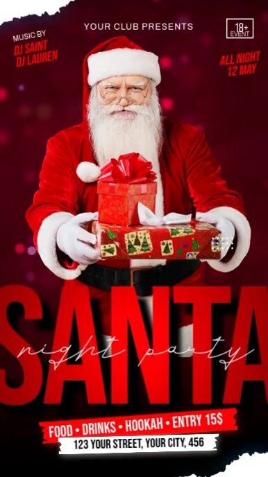 Santa Club Party Template | PosterMyWall