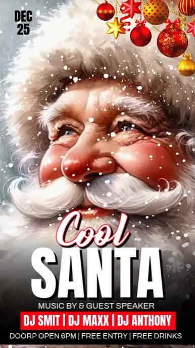 Santa cool Template | PosterMyWall