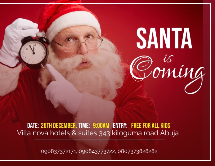 SANTA Template | PosterMyWall