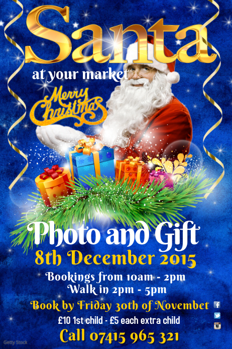 Santa Event Poster Template | PosterMyWall