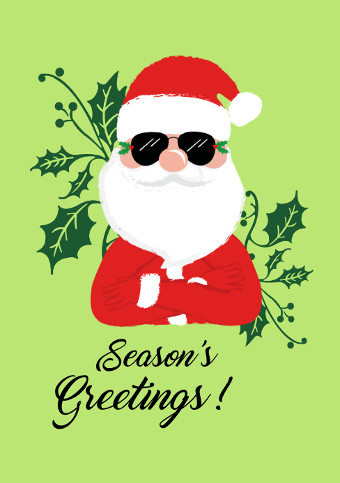 SANTA greeting card Template | PosterMyWall