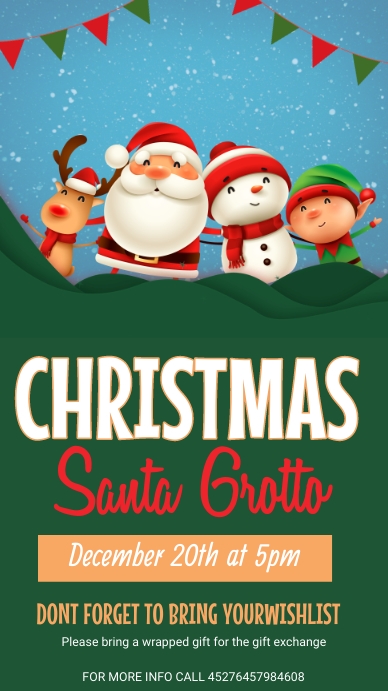 Copy of santa grotto | PosterMyWall