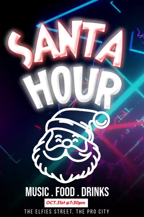 santa hour video ad Template | PosterMyWall