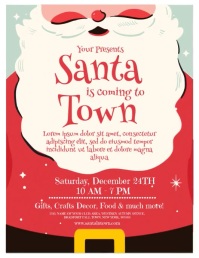 Christmas letter to santa flyer Template | PosterMyWall
