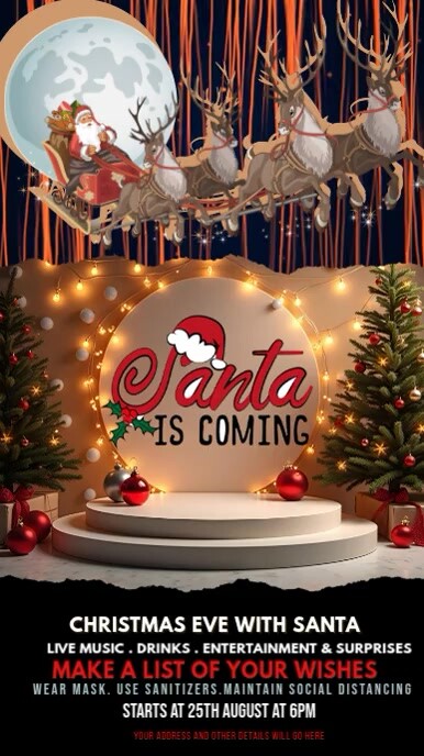santa is coming Template | PosterMyWall