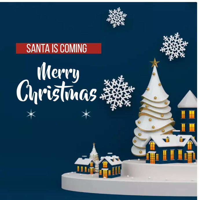 Santa is Coming Instagram Post Template | PosterMyWall