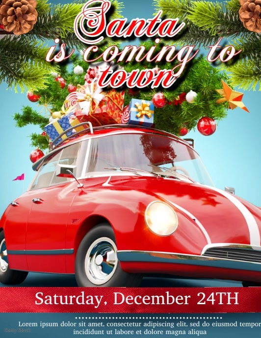 Copy of Santa Is coming to town Flyer (1) | PosterMyWall