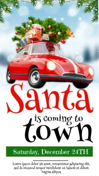 Santa Is coming to town Flyer Template | PosterMyWall