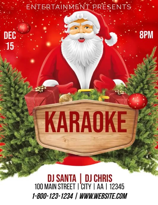 Santa Karaoke Template | PosterMyWall