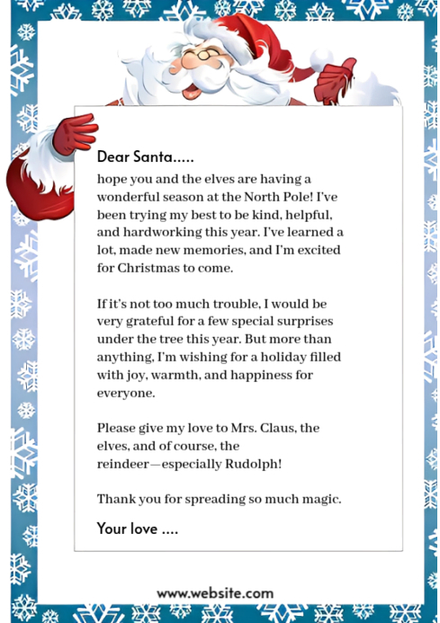 Santa letter flyer Template | PosterMyWall